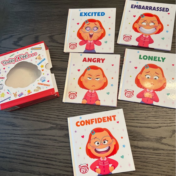 Disney | Other | Disney Turning Red Emotions Book Lot Feelings Lonely ...